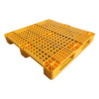 China Industry Pallet 1140x1140 Size Heavy Duty Plastic Pallet for Racking Yellow Color for sale