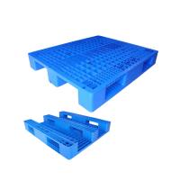 China Recycled Material 1200x1200mm Plastic Pallet with 3 Runners and Single Faced Style for sale