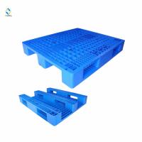China Recycled Material 1200x1200mm Plastic Pallet with 3 Runners and Single Faced Style for sale