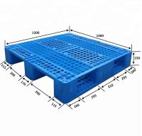 China Recycled Material 1200x1200mm Plastic Pallet with 3 Runners and Single Faced Style for sale