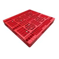 China 4-Way Entry Euro Type Rack Color Customized Single Faced Plastic Pallet with 6 Runners for sale