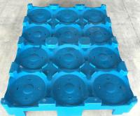 China 16kg Unit Weight Plastic Double Faced 4-WAY Bucket Pallet for 5 Gallon Water Bottles for sale
