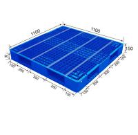 China Double Sided HDPE Plastic Pallet Heavy Duty and Stackable Double Deck Large Size for sale