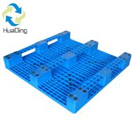 China 3 Runners Bottom Type Euro Pallet HUADING 1212 Heavy Duty Small PVC Plastic Pallets for sale