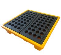 China Customer Logo HUADING IBC Spill Pallet Plastic Oil Chemical Spill Pallet for Drums for sale