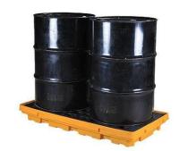 China Customer Logo HUADING IBC Spill Pallet Plastic Oil Chemical Spill Pallet for Drums for sale