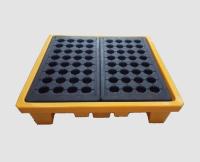 China Customer Logo HUADING IBC Spill Pallet Plastic Oil Chemical Spill Pallet for Drums for sale