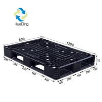 China 4-Way Entry HUADING Full Perimeter Grid Plastic Pallet Single Faced Style No Steel for sale