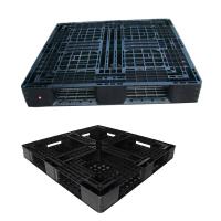China 4-Way Entry HUADING Full Perimeter Grid Plastic Pallet Single Faced Style No Steel for sale