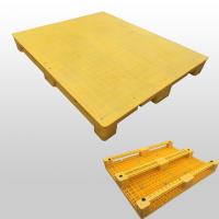 China Single Face 1000*1000mm Plastic Pallets Heavy Duty 1T Capacity with 7 Steel Tubes for sale