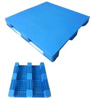China Single Face 1000*1000mm Plastic Pallets Heavy Duty 1T Capacity with 7 Steel Tubes for sale