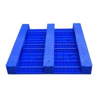 China Single Face 1000*1000mm Plastic Pallets Heavy Duty 1T Capacity with 7 Steel Tubes for sale
