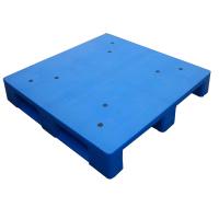 China Single Face 1000*1000mm Plastic Pallets Heavy Duty 1T Capacity with 7 Steel Tubes for sale