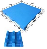 China Single Faced Style HUADING 100 Virgin HDPE Reinforced Plastic Pallet Size L1200*W1000mm for sale