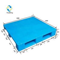 China HUADING ISO 9001/14001 Single Face Steel Euro Reinforced HDPE Plastic Pallet Industry for sale