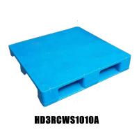 China HUADING ISO 9001/14001 Single Face Steel Euro Reinforced HDPE Plastic Pallet Industry for sale