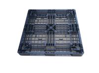 China LOGO PRINT Customized Color 1100*1100 Black Euro Grid Deck Plastic Pallet for Storage for sale