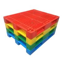 China HUADING 1T Heavy Duty Double Face Plastic Pallet for 4-Way Entry in Racking System for sale