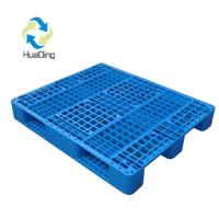 China Single Faced HUADING 1210 Three Runners Recycled Plastic Pallet for Logistic Shipping for sale
