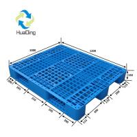 China Single Faced HUADING 1210 Three Runners Recycled Plastic Pallet for Logistic Shipping for sale