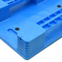 China Storage Solution Heavy-Duty Hygienic Flat Plastic Pallet with Steel Reinforcement for sale