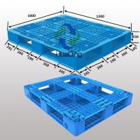 China Antislip HUADING 1100*1100mm Open Decks Plastic Pallet for Warehouse Storage 4-Way Entry Type for sale