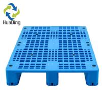 China Dynamic Load 2T HUADING Heavy Duty 1200*800 4 Four Way Entry Single Face Grid 3 Runner Plastic Pallet for sale