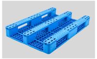 China 1200*1000mm 3 Skids Runners Single Faced Plastic Pallet for Other Racking System 1T for sale