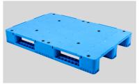 China 1200*1000mm 3 Skids Runners Single Faced Plastic Pallet for Other Racking System 1T for sale
