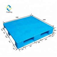 China 4-Way Entry HUADING 3-Runners Closed Deck 1000*1000mm Plastic Pallet with Steel Static Load 6T for sale