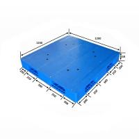 China Blue HUADING 1200*1200 Double Closed Deck Plastic Pallet with 100% Virgin HDPE Material for sale
