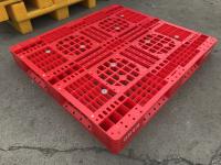 China Single Faced Euro Type Plastic Pallet with Open Deck and 6 Runners Customizable Color for sale