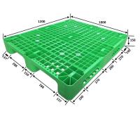China Made 4-Way Entry Heavy Duty Forklift Plastic Pallet L1200*W1000*H150 mm Dynamic Load 2T for sale