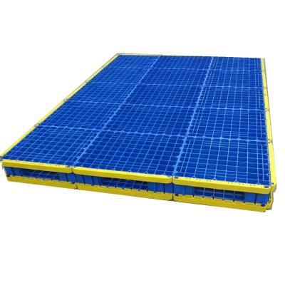 China Antislip HUADING Double-Face Grid Plastic Pallet for Warehouse Storage 4-Way Entry Type for sale