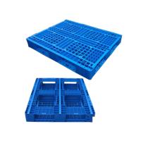 China 1200*1000 Full Perimeter Heavy Duty Stackable Plastic Pallets HUADING and 1T Capacity for sale