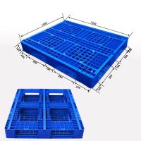 China 1200*1000 Full Perimeter Heavy Duty Stackable Plastic Pallets HUADING and 1T Capacity for sale