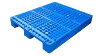 China Dynamic Load 1.5T Plastic Pallets for Block Making Single Faced Construction for sale