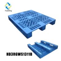 China Durable HDPE 1300*1100 Large Single Face Plastic Pallet for Heavy Load Transportation for sale