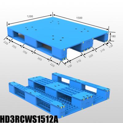 China 6Ton Static Load HDPE Plastic Pallet for Customized Color HUADING 1500*1200 Large Size for sale