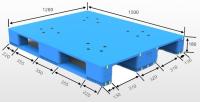 China 6Ton Static Load HDPE Plastic Pallet for Customized Color HUADING 1500*1200 Large Size for sale
