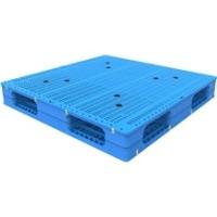 China Euro Pallet 1200*1200 Recycled Heavy Duty Plastic Pallet with Grid and Steel Tubes for sale