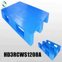 China Affordable Blue Grid Molded Plastic Pallets with HDPE Material in Single Faced Style for sale