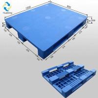 China Affordable Blue Grid Molded Plastic Pallets with HDPE Material in Single Faced Style for sale