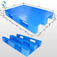 China Affordable Blue Grid Molded Plastic Pallets with HDPE Material in Single Faced Style for sale