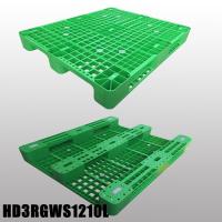 China 1200x1000 HUADING Standard Green Plastic Containment Pallet Single Faced Labeling Options for sale