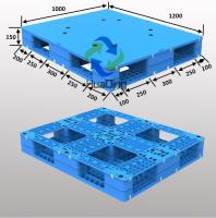 China 6 T Static Load HDPE Material High Loading Plastic Pallet 1200*1000 for Production Line for sale