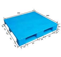China Industry Pallet HUADING 1000*1000 Single Face Plastic Pallet for Dynamic Load 1.5T for sale