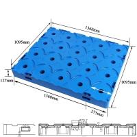China Convenient 1360*1095*128 mm Blue 5 Gallon Water Bottle Pallet for Easy Transport for sale