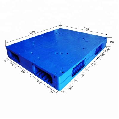China 1200*1000*150 mm HUADING Double-Sided Flat Top Tray Plastic Pallet for Stacking for sale