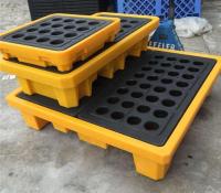 China 32kg Single Faced Style HUADING Oil Spill Pallet for Two Drums Truck Transportation for sale